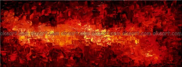 100% hand painted free shipping The Fire Within oil paintings on canvas ...