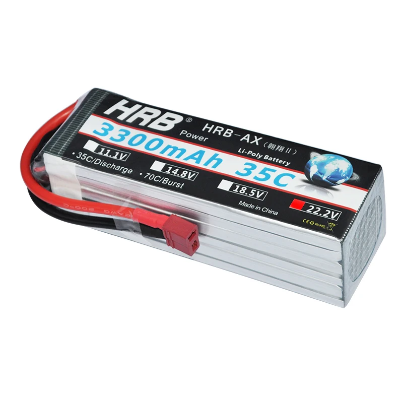 HRB Battery Lipo 6s 22.2V 3300mAh 35C Max 70C Lipo Battery Lipo For RC FPV Car Trex 500 600E ...