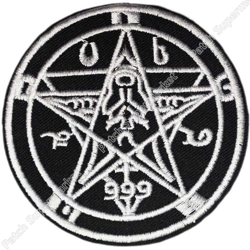 666 Demonic Goat Pentagram Music Band Metal Iron On Patch Tshirt Transfer Motif Applique Rock