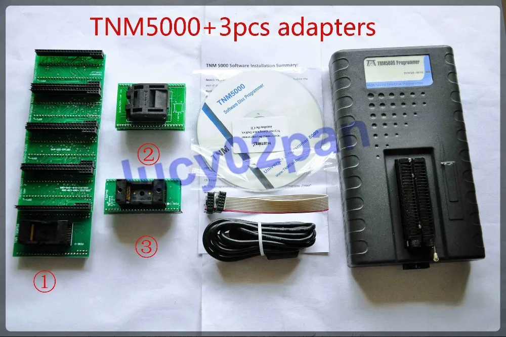 TNM5000 USB Universal IC Programmer+TSOP48+TSOP56+QFP48 socket adapters,nand flash nand ...