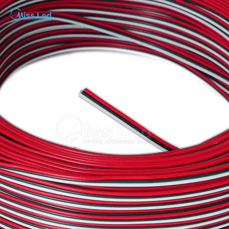 Wholesale 20m 3pin wire 20AWG Red&Green&White Extension cable led strip ...