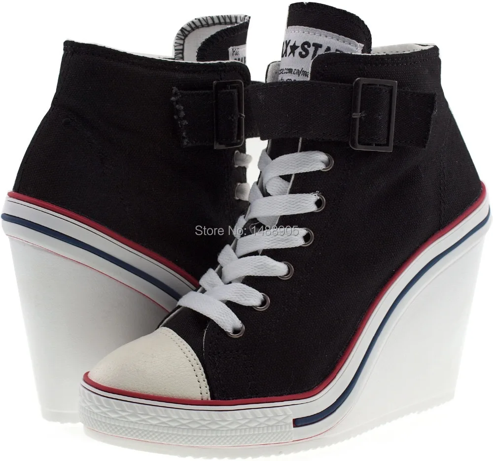 Maxstar 777 One Belt Wedge Heel Shoes Black|shoe heel wedge|heel skate ...