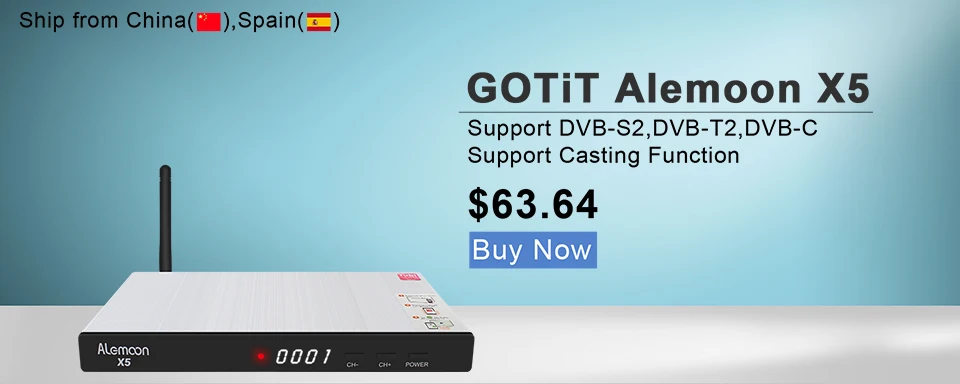 GT медиа GTC DVB-S2 DVB-C DVB-T2 ISDB-T Android 6,0 ТВ коробка S905D 2/16GB BT4.0 Satelliet на ...