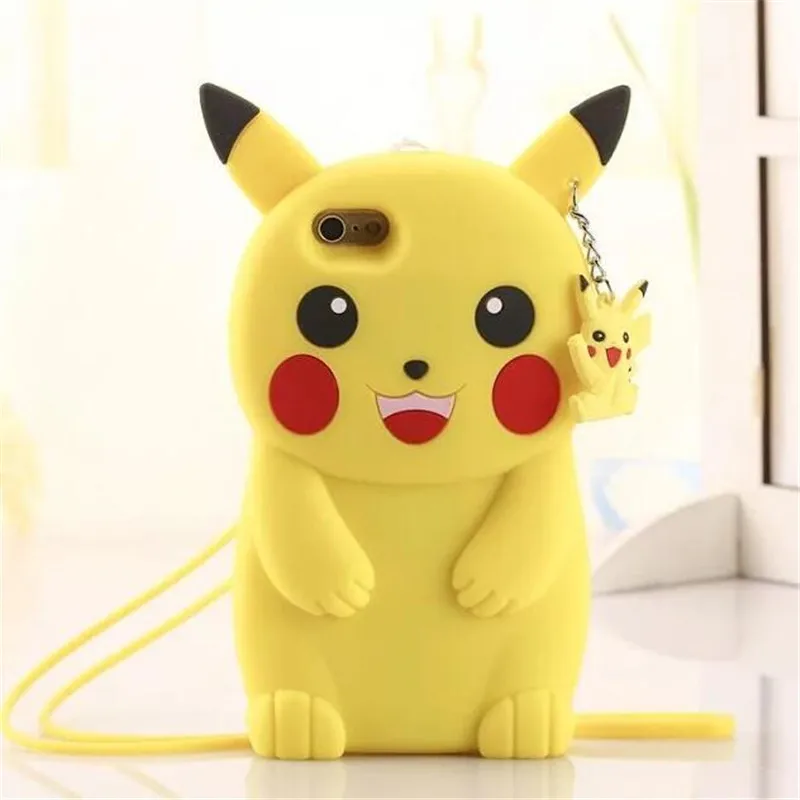 3D-Cute-cartoon-Pokemon-Pikachu-model-soft-silicone-back-cover-cases ...