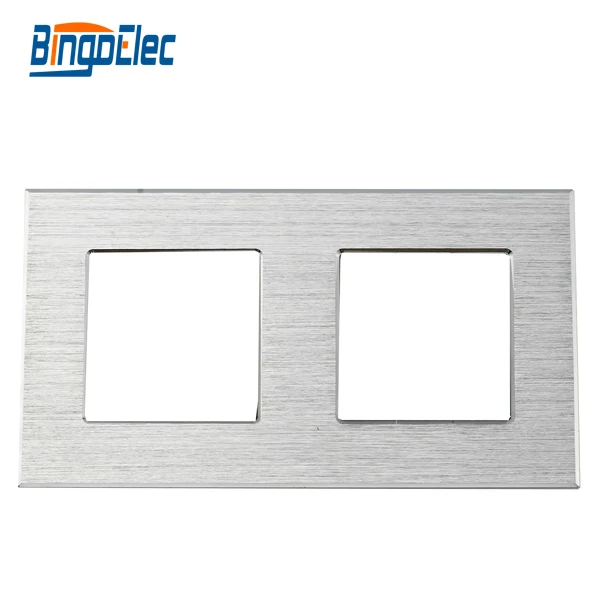Three color to choose double aluminum socket frame,to pair with socket ...