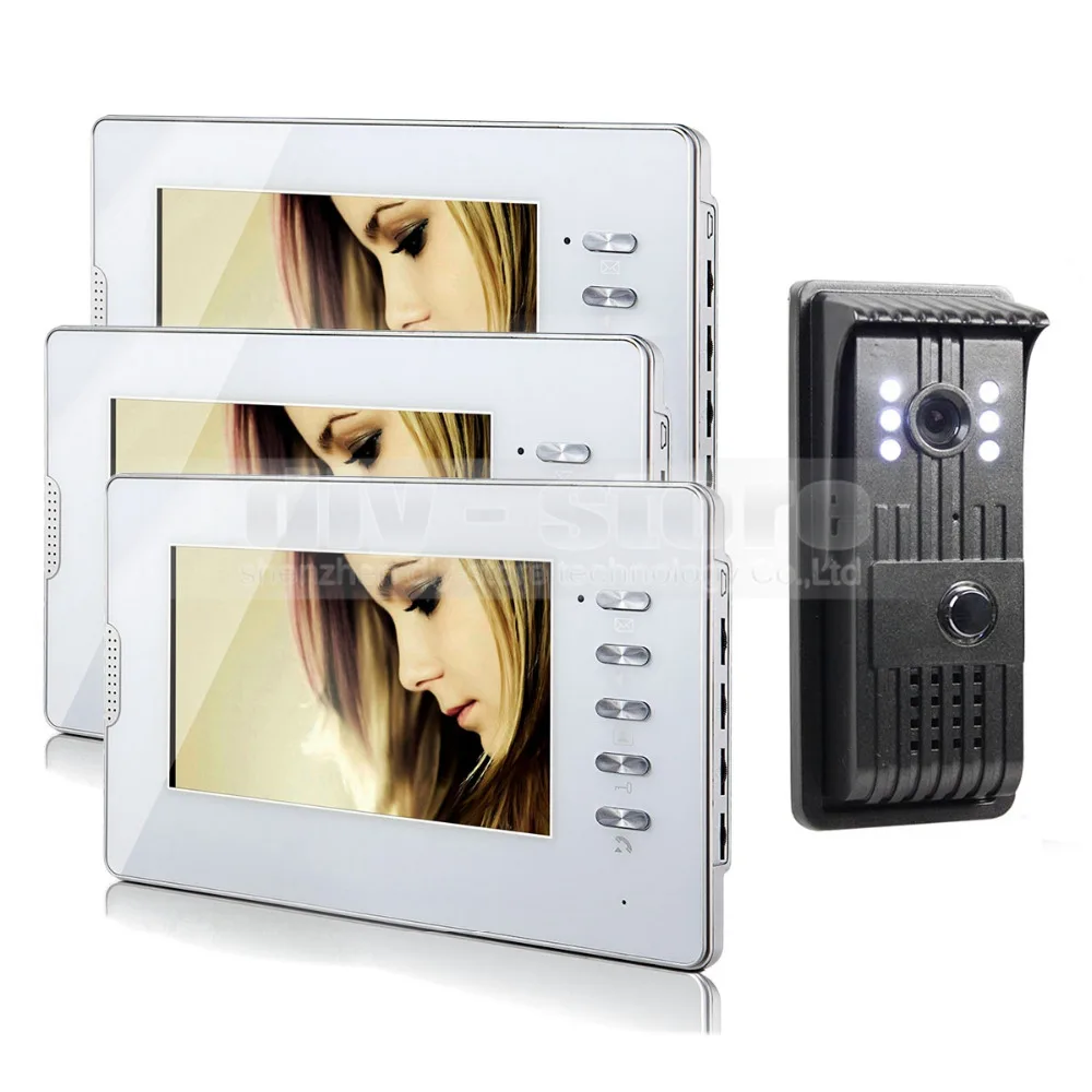 DIYSECUR Home Security Intercom System Rainproof Camera 7" Color ...