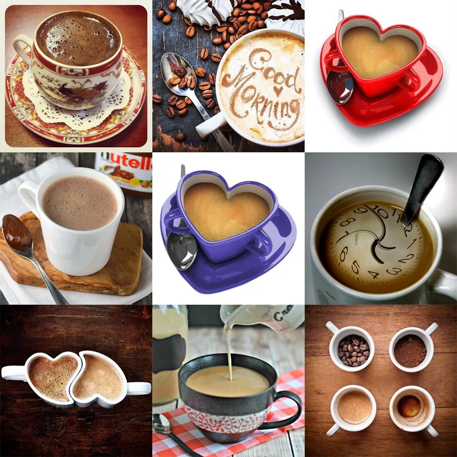 5D Diy Diamond Painting 3D Coffee Cup Pattern Diamond Embroidery ...