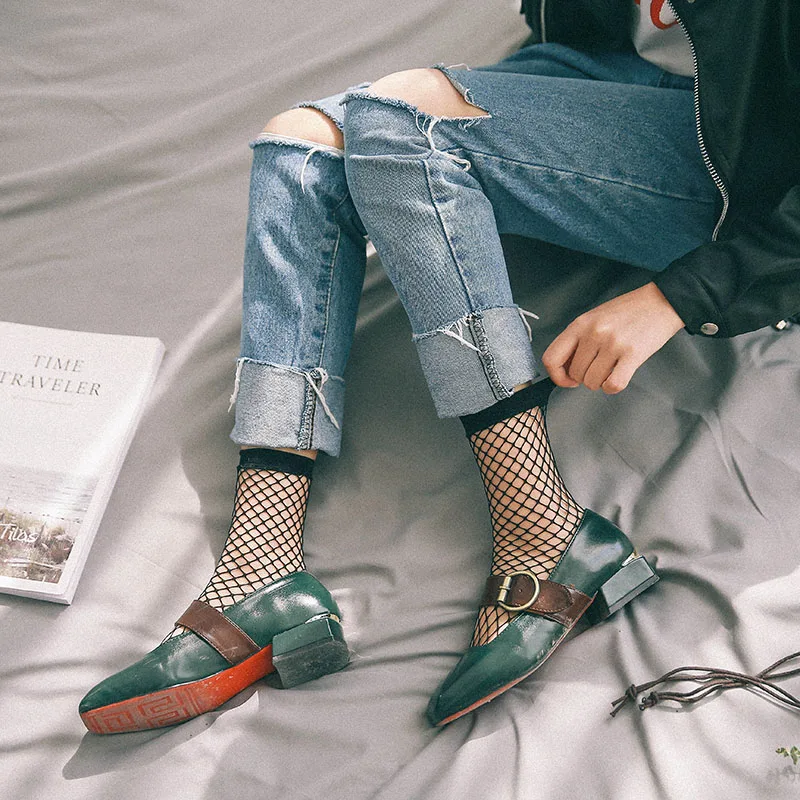 2017 New Fashion Net Socks Series Cool female essential hollow fashion ...