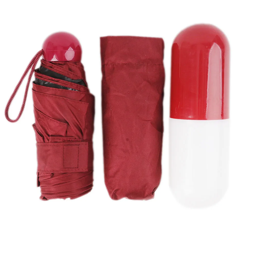 Mini Capsule Umbrella Rain Women Clear Pocket Light Umbrellas Sun Kids ...