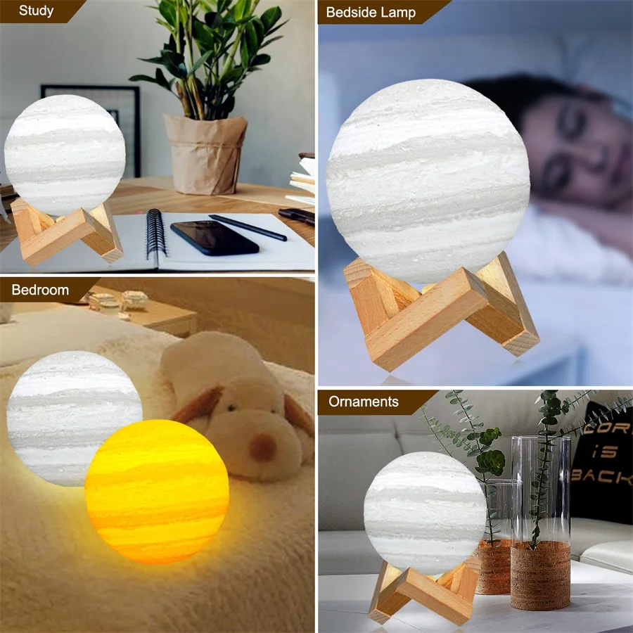Jupiter Changing colors 3D Lamp | Ace Gems