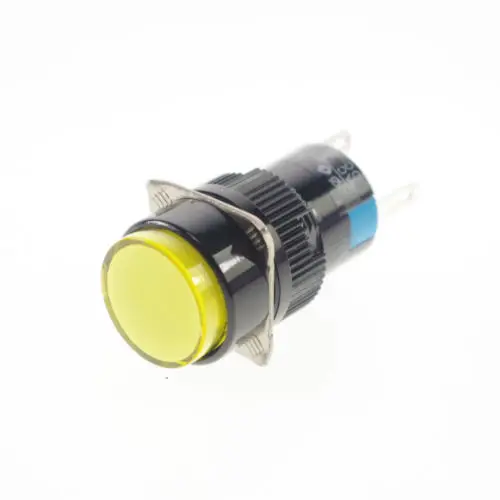 2 x PushButton Switch With 24V Pilot Light Lamp 1NO 1NC 16mm Hole ...