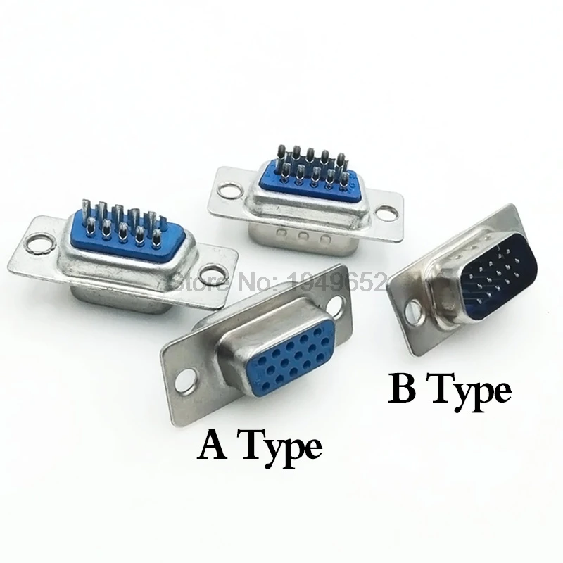 5/10PCS DB15 15-pin VGA Serial D-Sub Plastic Connector Male&Female Plug ...