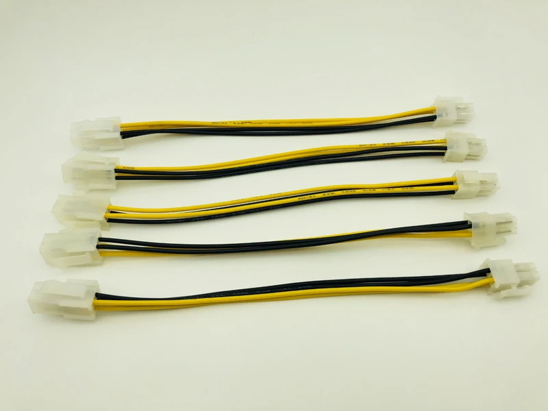 5PCS 20cm 4 Pin Male to 4 Pin Female PC CPU Power 4pin Power ATX Supply ...