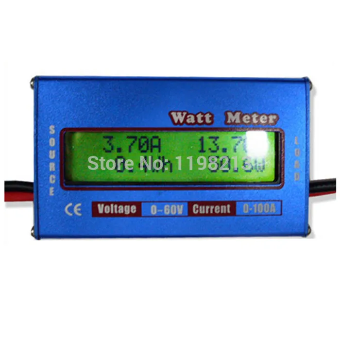 Digital Watt Meter Tester Monitor Balance Voltage Battery Power ...
