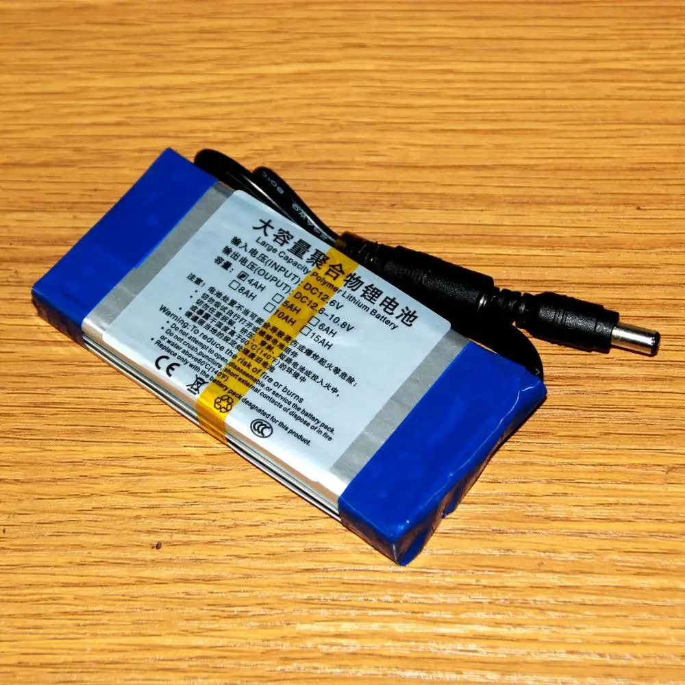 12v Lithium Battery Polymer Led Lamp Diy Universal Rechargeable 4000mah ...