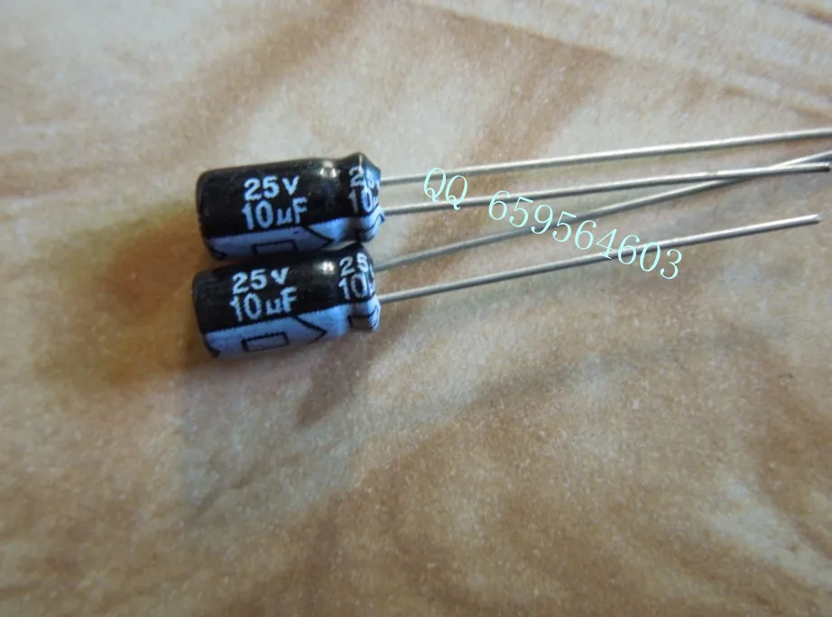 Original new 100% 25V10UF electrolytic capacitor 10UF 25V Volume 4 * 7 ...