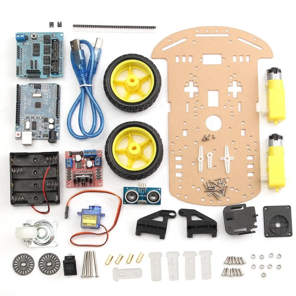 2-Wheels-Ultrasonic-Smart-2WD-Robot-Car-Chassis-Tracking-Car-Kit-For ...