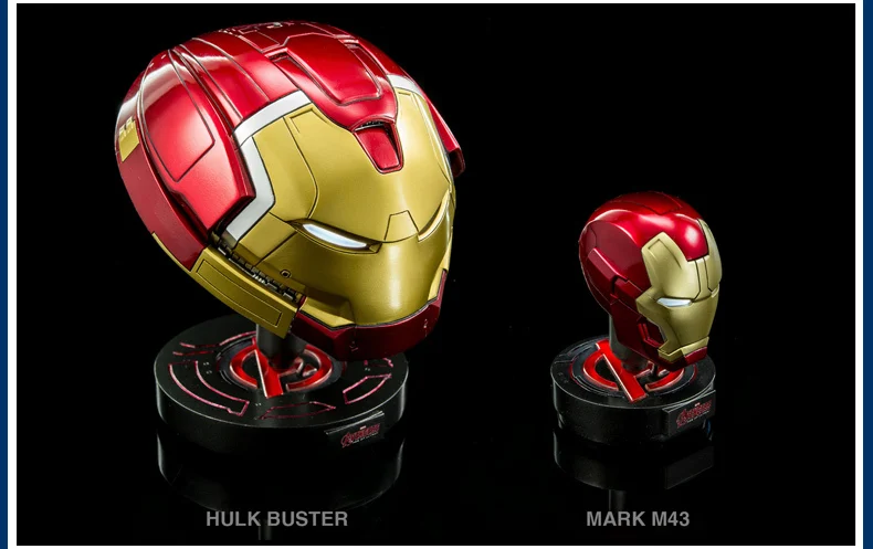 Led The Avengers 2 Iron Man 1/5 échelle collection casque série Iron ...