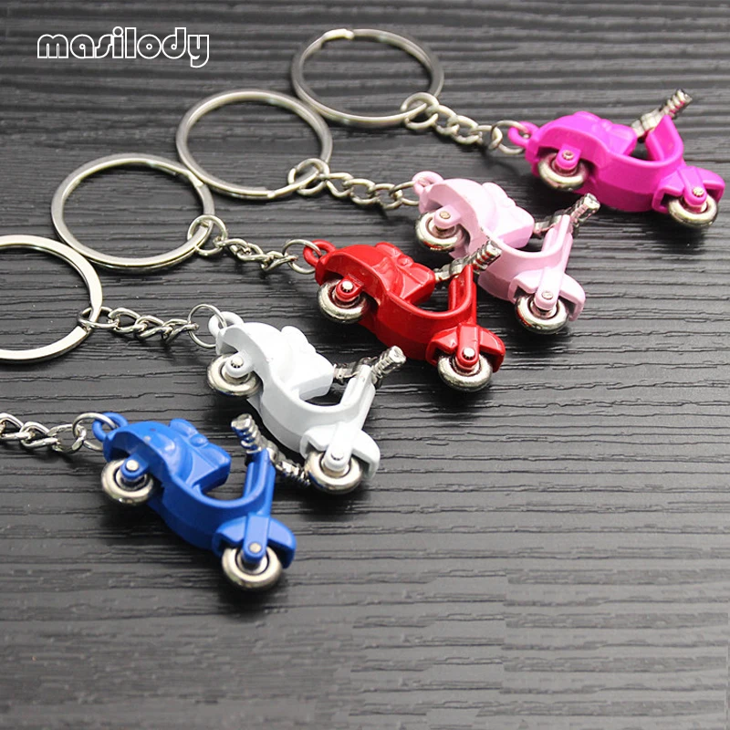100pcs/Lot Mixed Colors Women's Motorcycle Keychain E Lavida Motorbike ...