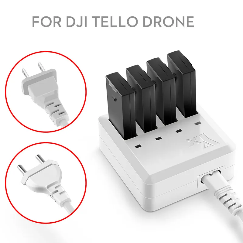 Tello Charger 4in1 Multi Battery Charging Hub for DJI tello Drone ...