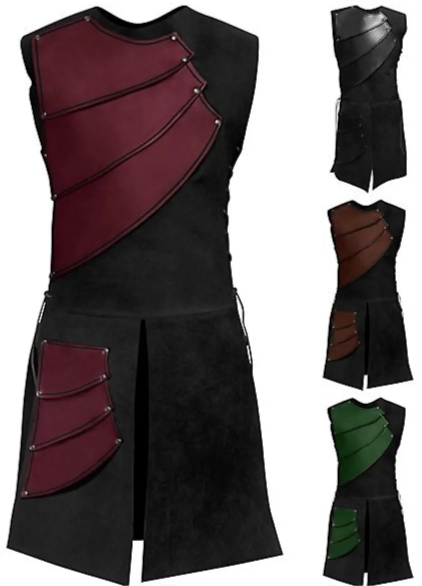 New Arrival Adult Men Sleeveless Bandage Stitching Medieval Archer Hero ...