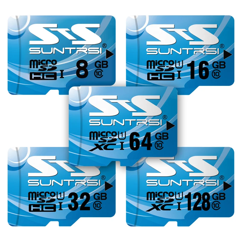 Big Discount Suntrsi Sky Blue Micro SD 128GB/64GB/32GB/16GB Class 10 ...