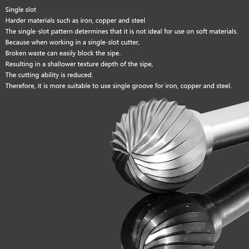 D shaped Spherical Electric Root Wood Carving Head Milling Cutter Alloy ...