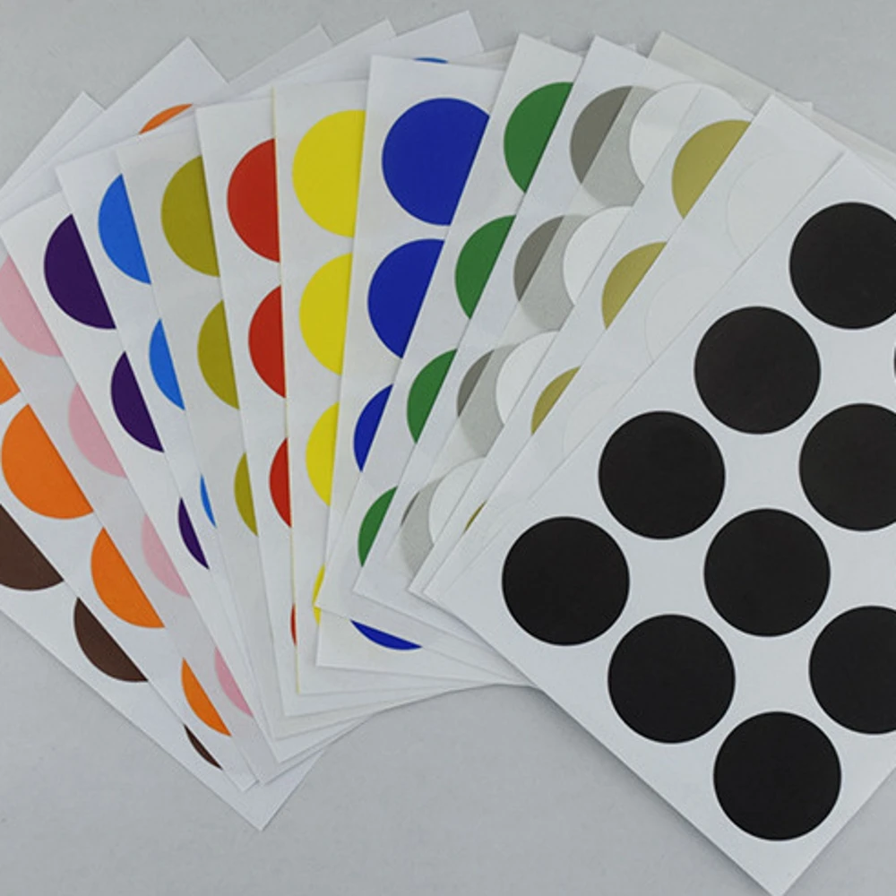 Blank Round Dots Label Sticker | Label Paper Color Dot Stickers - 12pcs ...