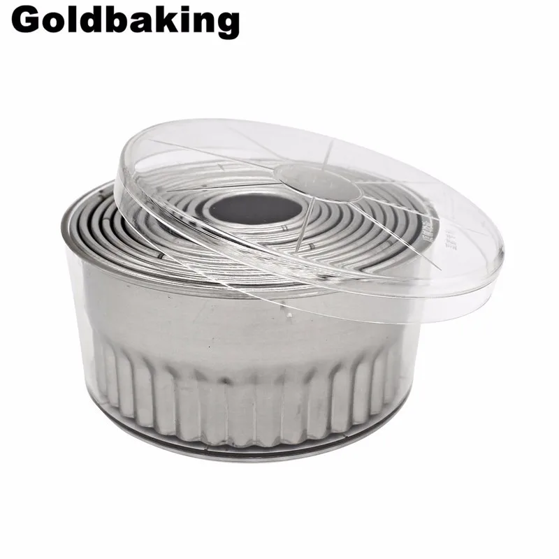 12-piece Wave Round Cookie Cutter Set Biscuit Pancake Cutters - Cookie ...