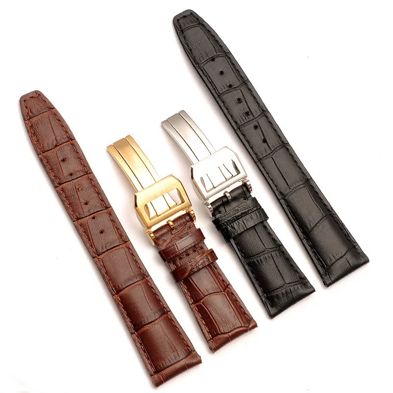 22MM watch real leather belt For IWC Watch Strap Band For Portugieser ...