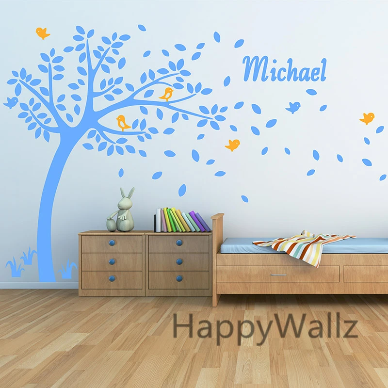 Custom Name Tree Wall Sticker Custom Name Tree Wall Decal Kids Room ...
