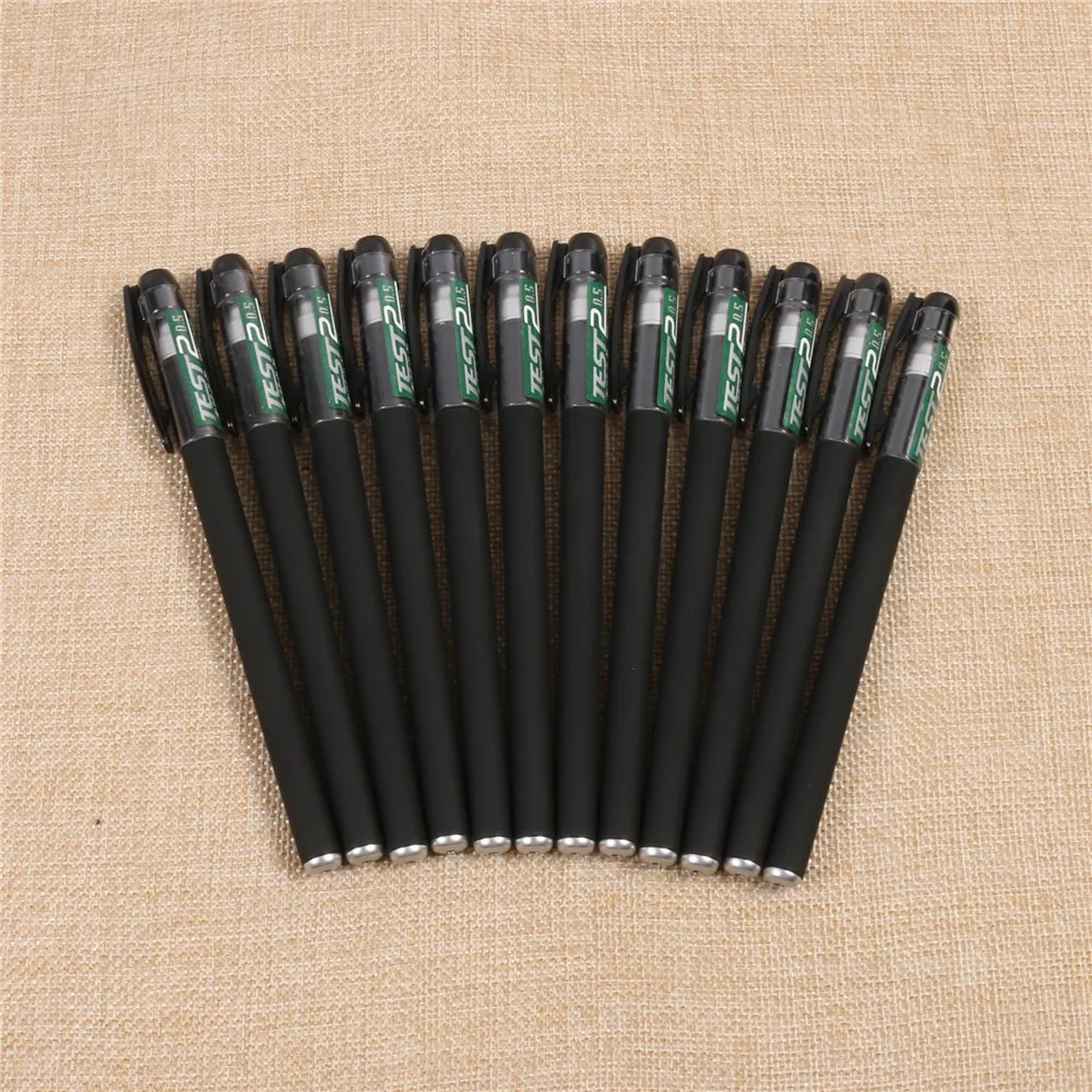 4pcs lot 0 5mm Classic TEST Black Gel Pen Writing Stationery Roller Pen