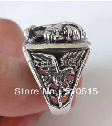 Regalrock Indian Chief of Tribe Eagle Hawk Biker Ring - buy at the ...