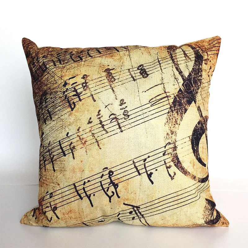 Musical Notation Cushion Pillow Case Cover Decorative Pillows ...