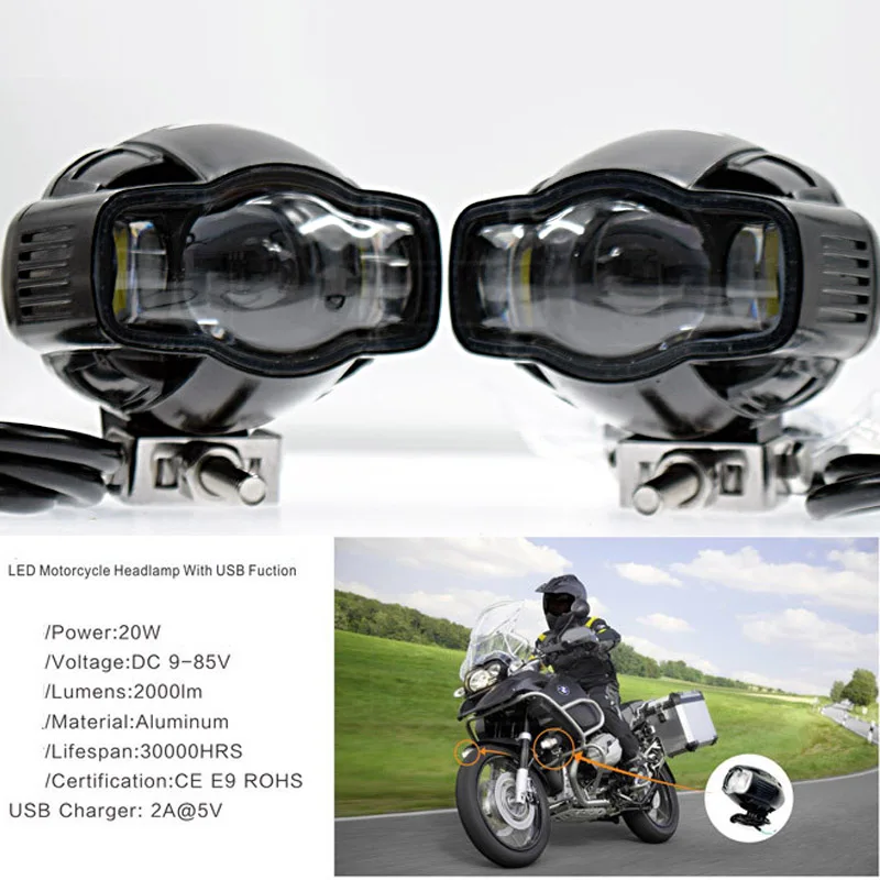 22-40mm-CE-Universal-Motorcycle-Car-headlight-lamp-LED-Super-Bright-Fog ...