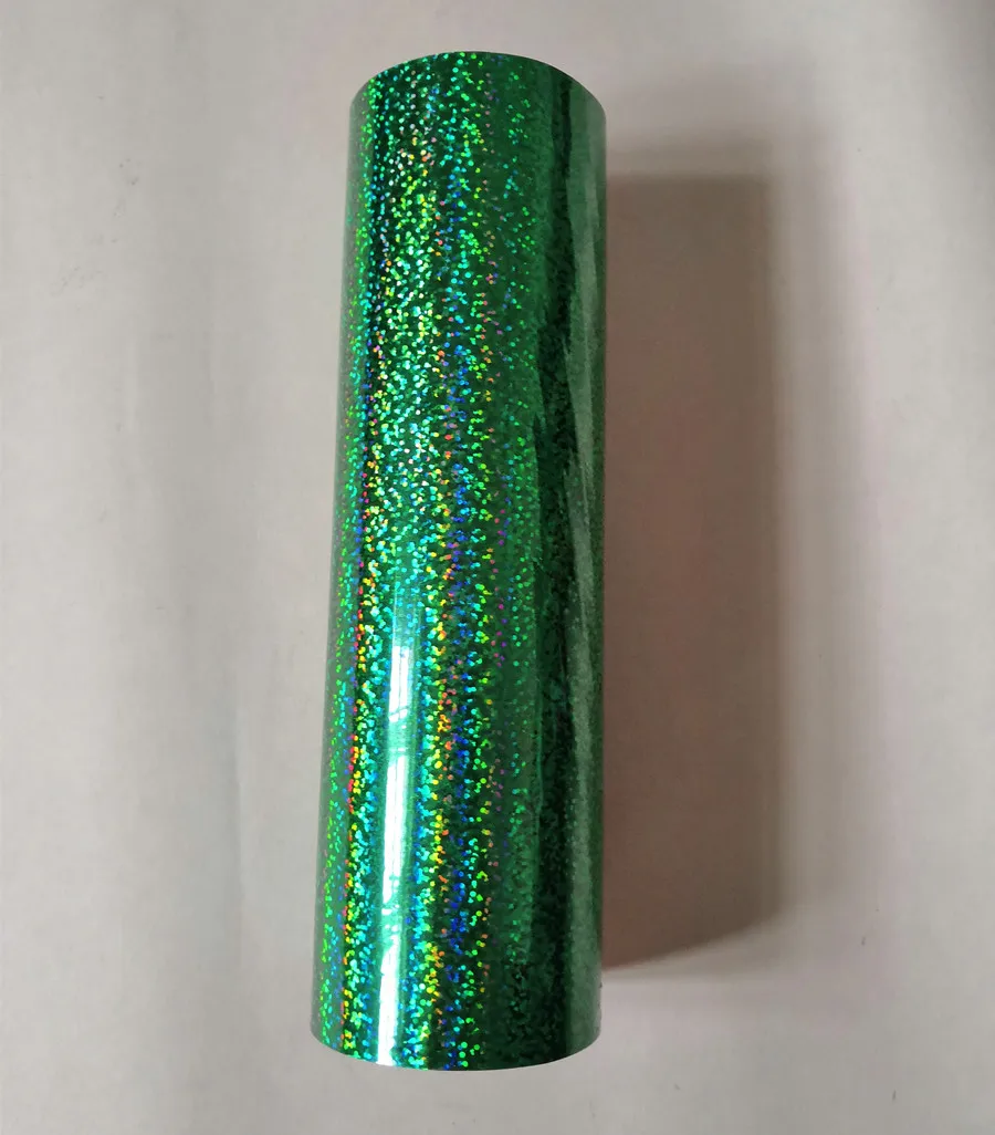 Holographic foil hot stamping foil green color Crystal pattern hot ...