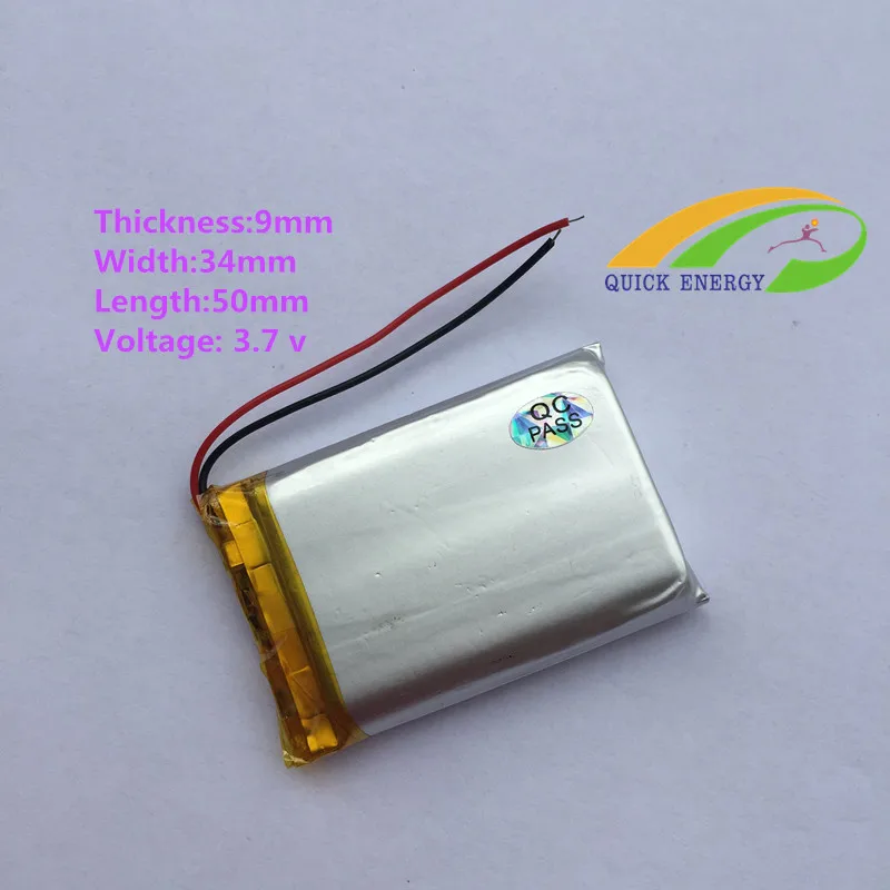 3.7 volt battery 1800mah rechargeable po 093450|3.7 volt|battery ...