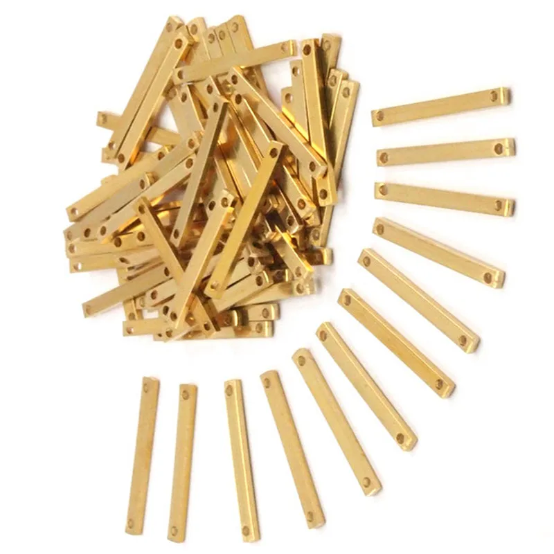 Raw Brass Bars ..Connector, ( 2 Holes) sz (20x2x0.80mm) 3choose BS 1190 ...