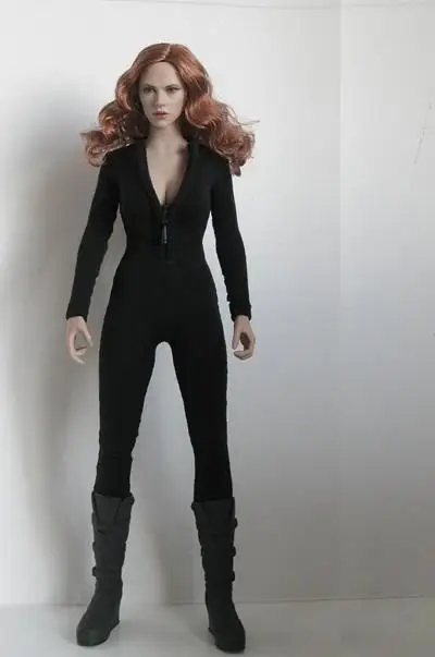 Estartek Full Hand Made 1 6 Sexy Black Widow Conjoined Clothes For 1 6