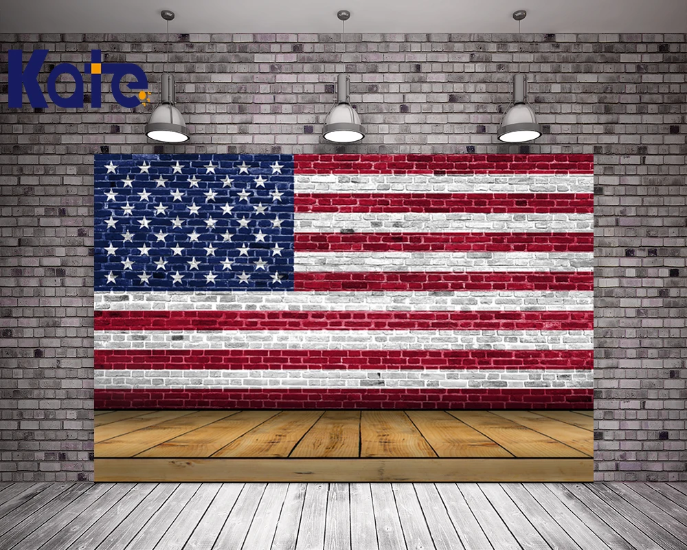 Kate 10X10FT Wood American Flag Photography Background Flag Day ...