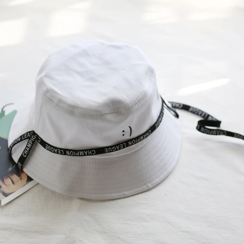 spoof leisure letters long tape bucket hat outdoor fisherman cap men ...