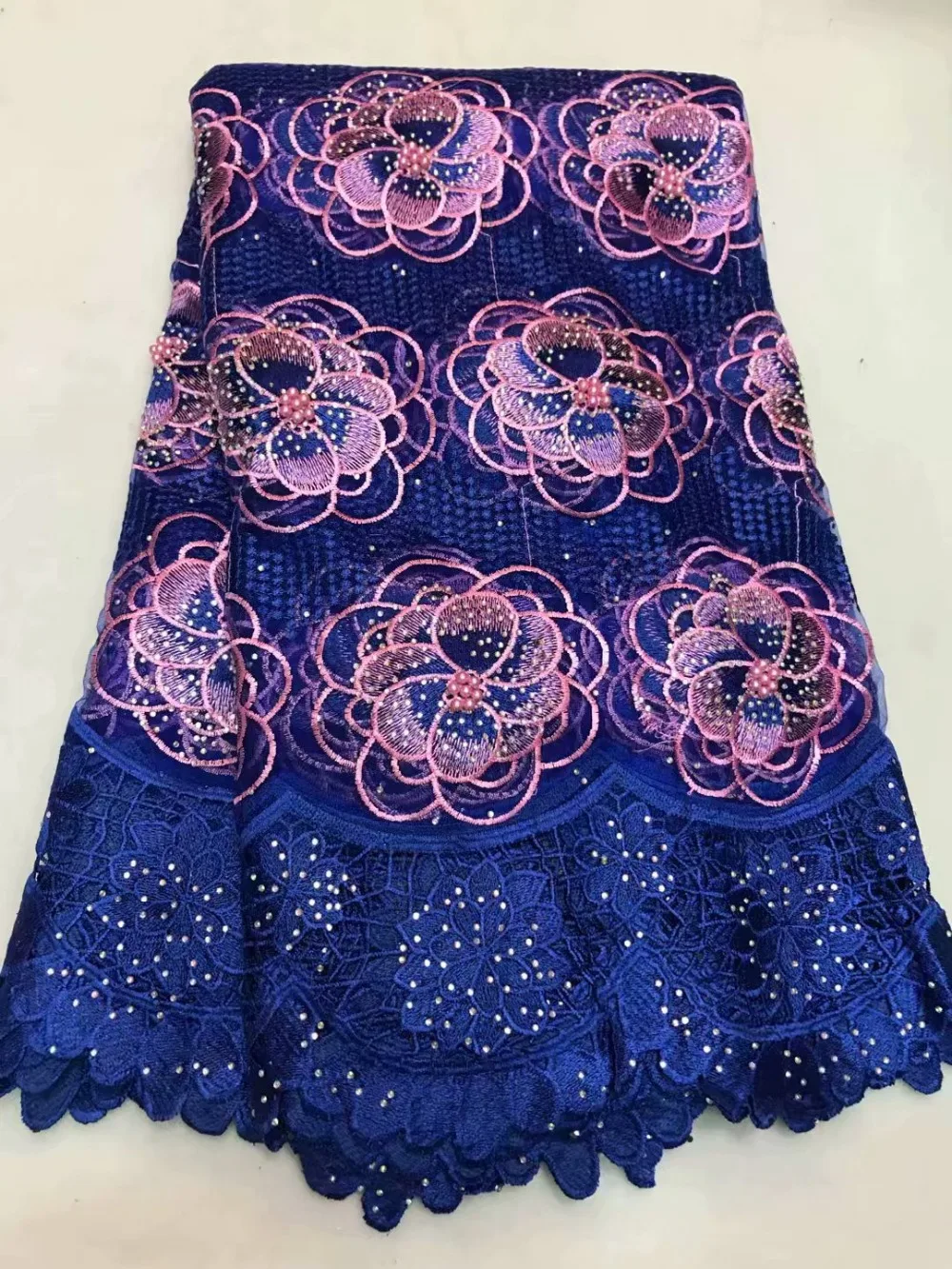 Desain Terbaru Manik manik dan Batu French Renda Kain Kualitas Tinggi ...