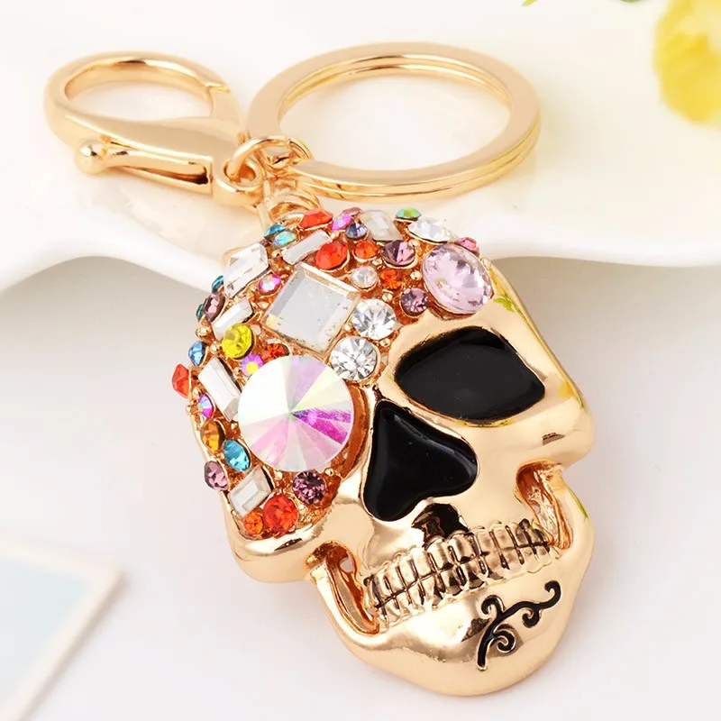 Dazzle Color Cool Skull Keychain Pendant For Bag Purse Handbag Knapsack ...