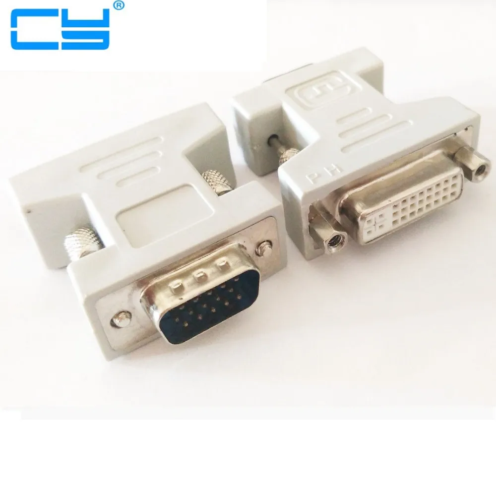 5 stücke VGA SVGA RGB 15Pin Masculino para DVI I 24 + 5 adaptador ...