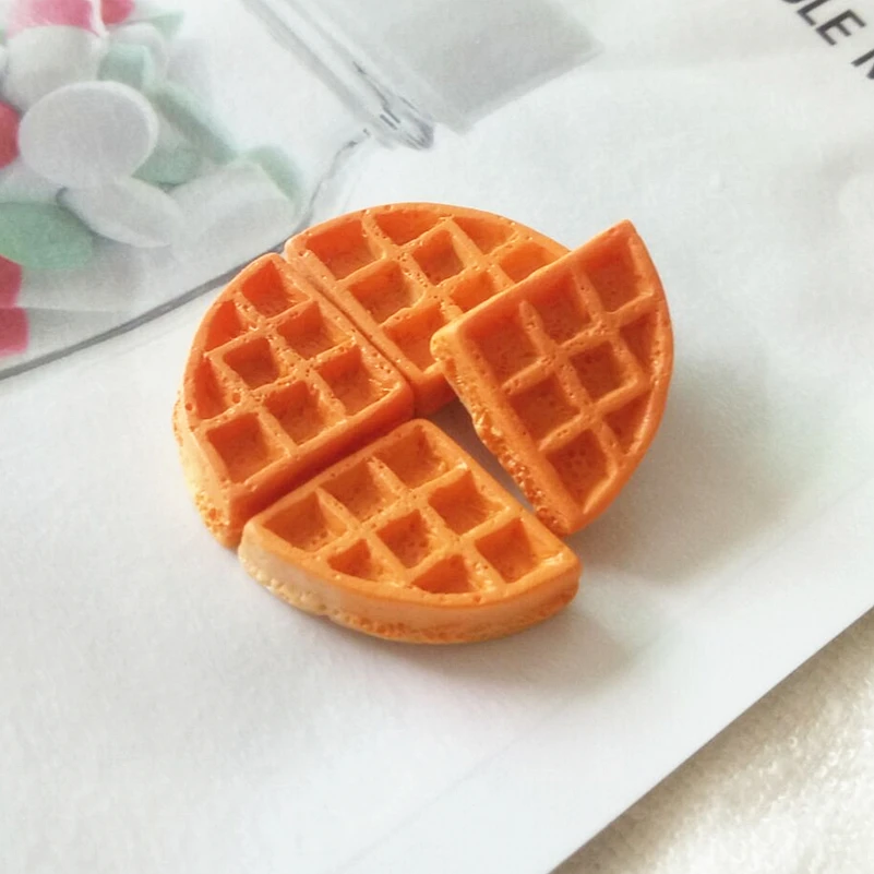 Miniature fake food Miniature Waffle decorated for dollhouse Art ...