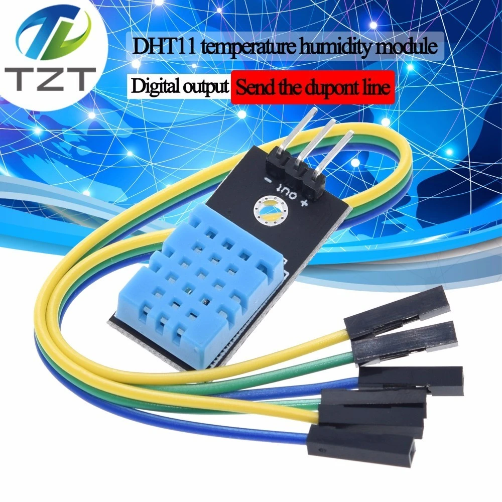 New Temperature and Relative Humidity Sensor DHT11 Module with Cable ...