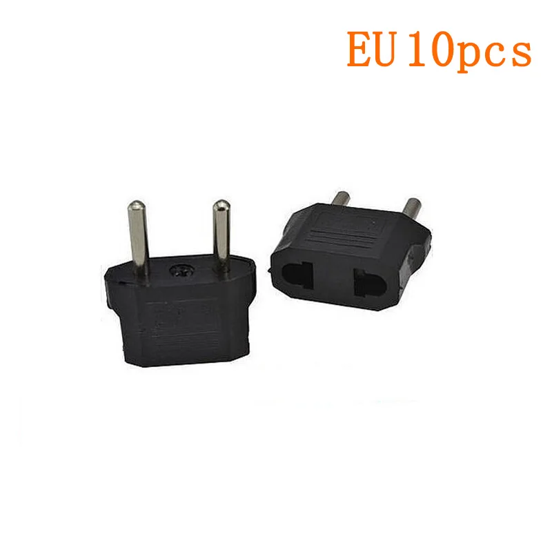 Universal US To EU Plug USA To Euro Europe Travel Black Wall AC Power ...
