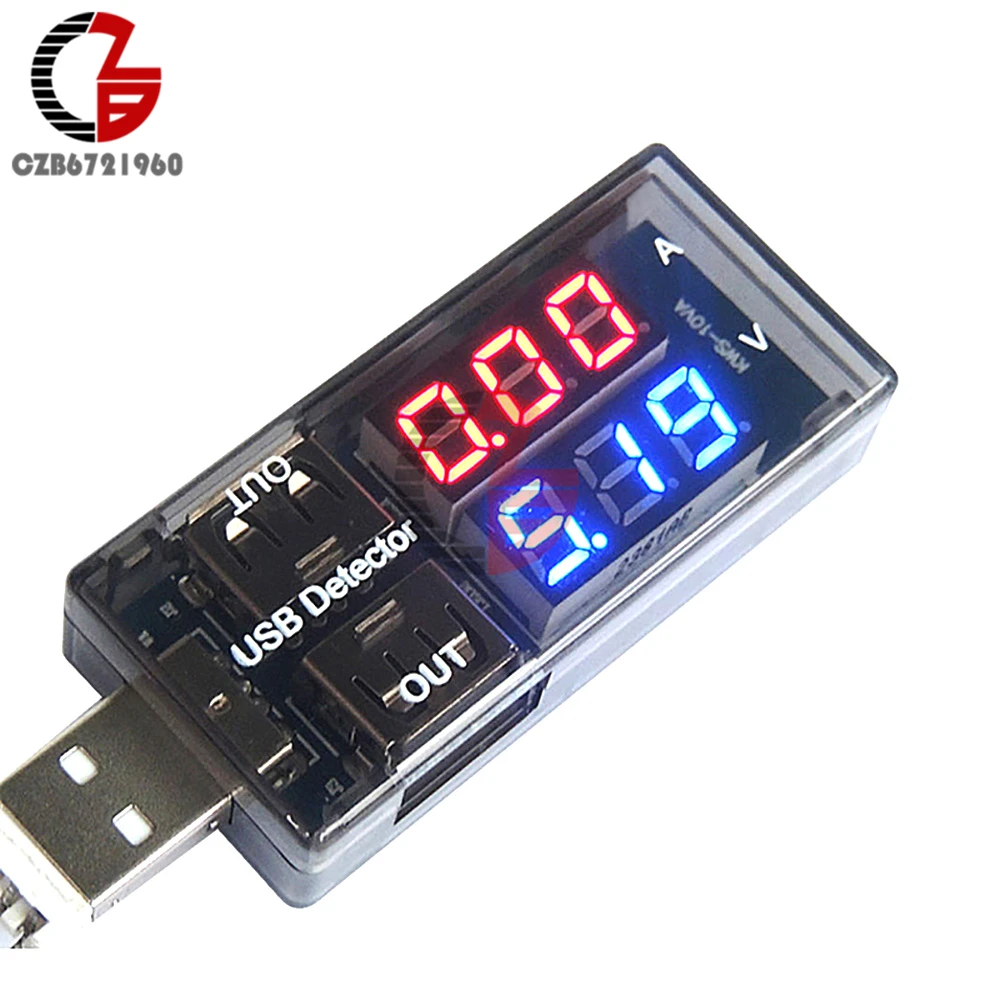 3-7.5v 0-2.5a Usb Tester Dc Led Digital Voltmeter Ammeter 5v 1a 1.5a 2a ...