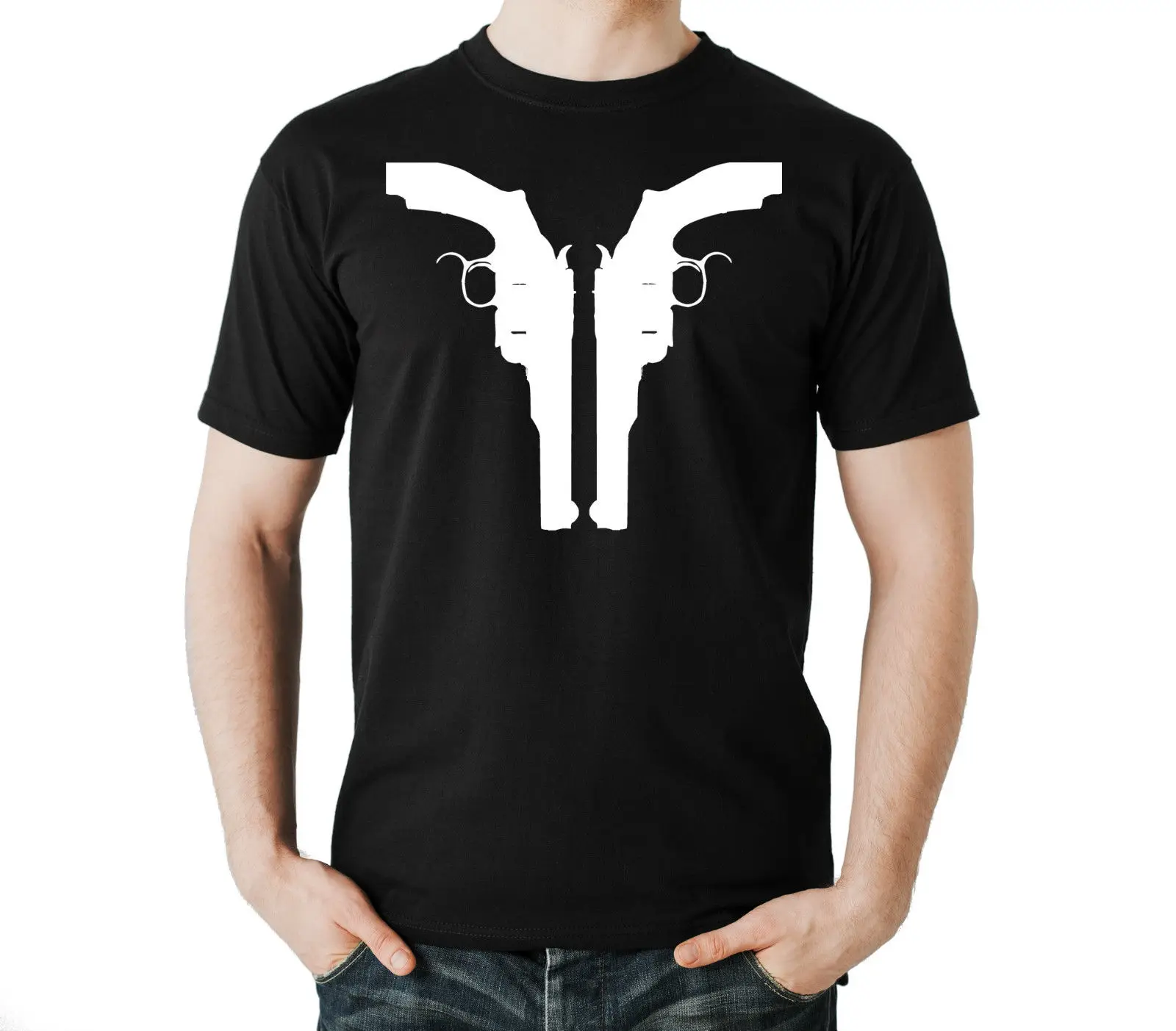Revolver T Shirt Pistole Killer Gangster Ak47 Uzzi Pumpgun Waffe War ...
