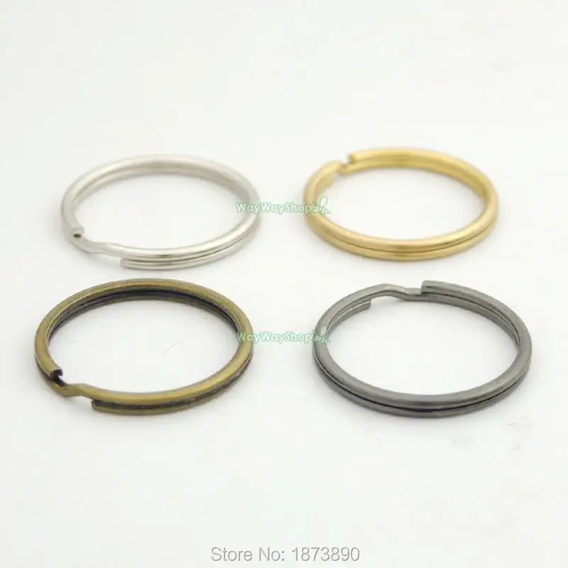 100 Pcs Metal Keyring Keychain Split Ring 5/8" 16mm For Snap Hook ...